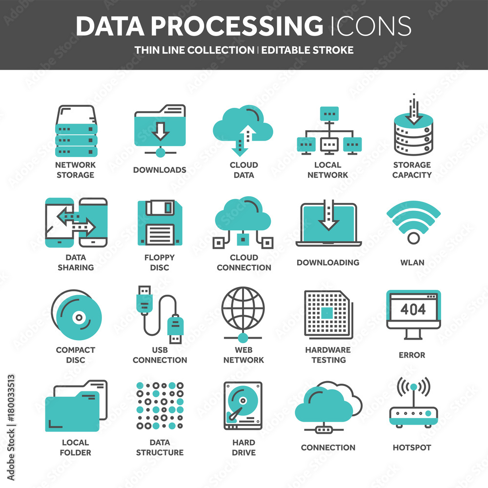 Cloud omputing. Internet technology. Online services. Data processing ...