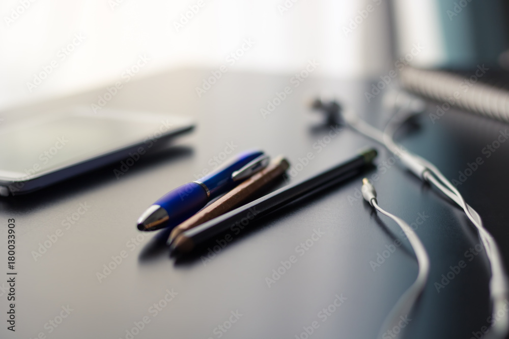 Office desk and the tools used inside the office from the days of ...