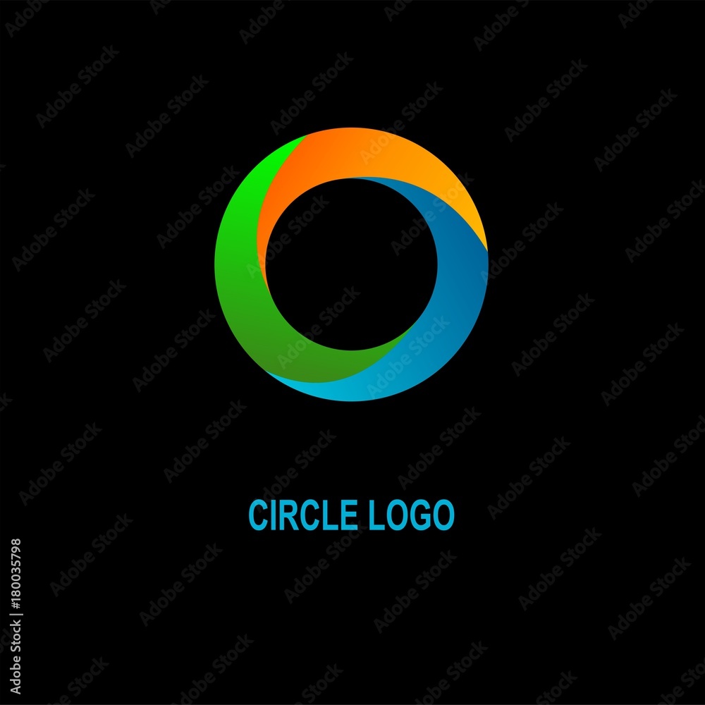 Circle logo 3d Stock Vector | Adobe Stock