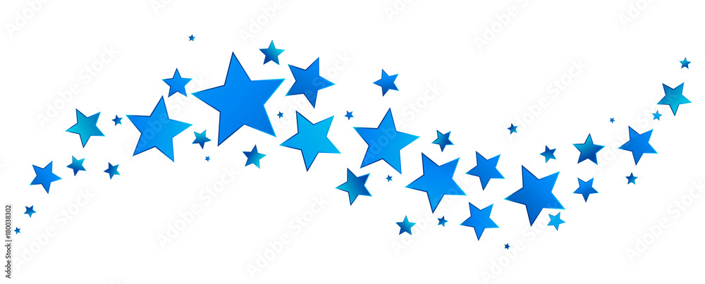 Blue stars border Stock Vector | Adobe Stock