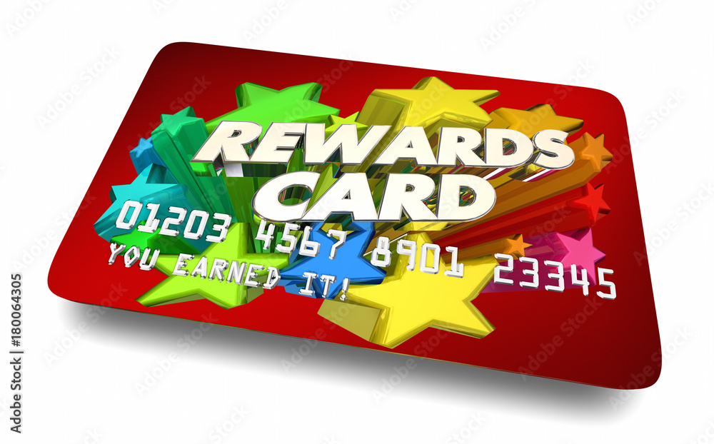 Rewards Card Credit Account Benefits Incentives 3d Illustration Stock ...