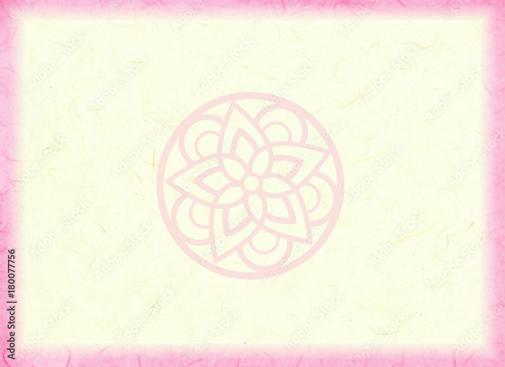 Background image with traditional Korean pattern and pink border. Stock ...
