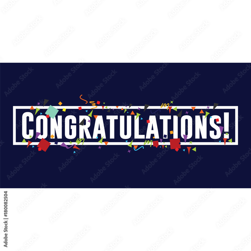Congratulations Vector Template Design Stock Vector | Adobe Stock