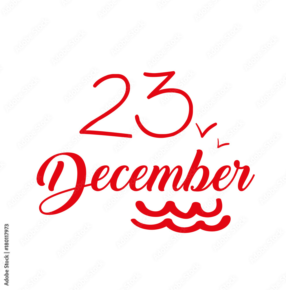23 December Stock Vector | Adobe Stock