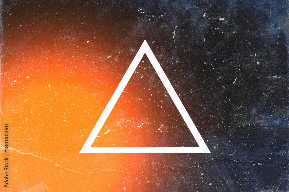 White triangle on dark background Stock Photo | Adobe Stock