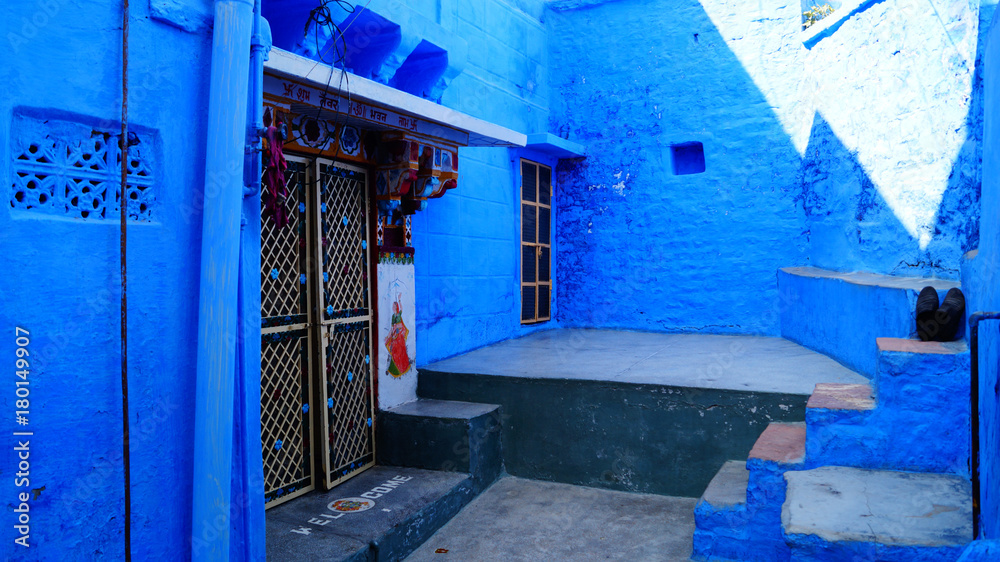 Blue city, Jodhpur, Rajasthan, India. Blue houses, background. Bright ...