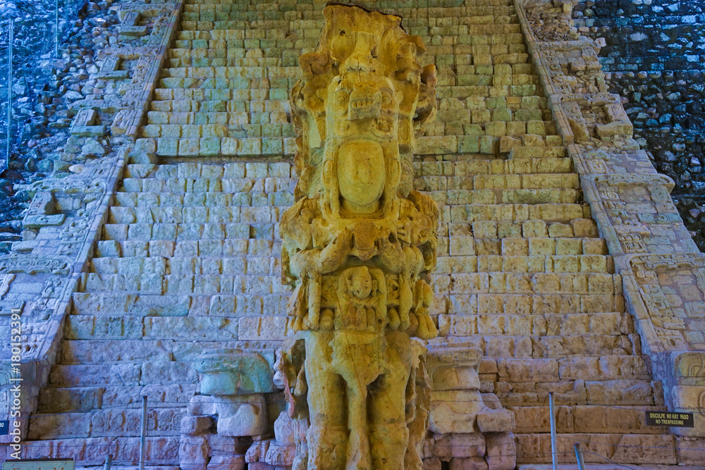 Copan ruins in the archeological site, Copan Ruinas, Honduras, Central America Stock Photo ...