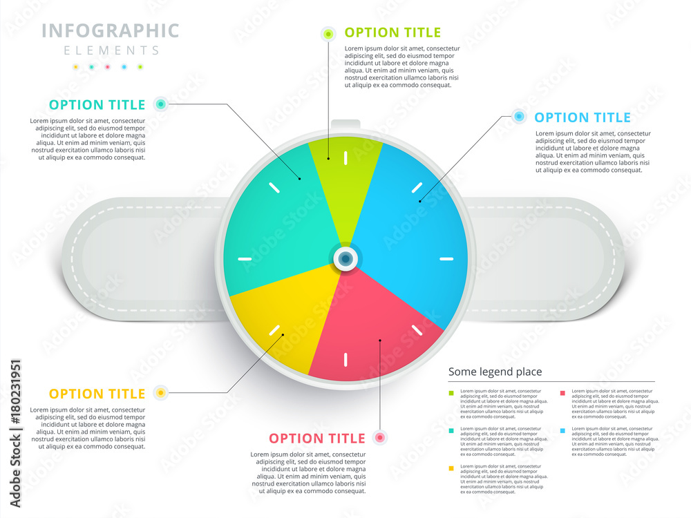 Watch or wristwatch 3 step business process pie chart infographics ...