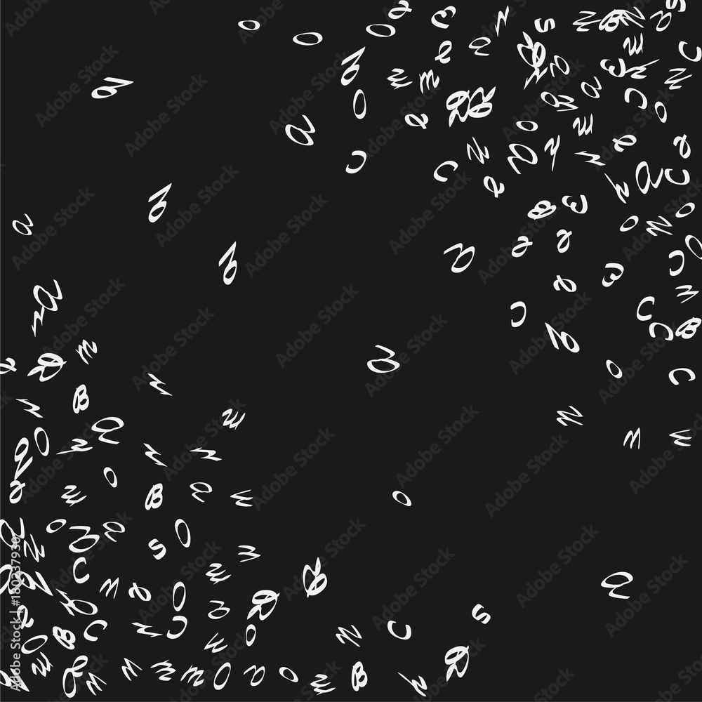 Handwritten letters are scattered chaotically Stock Vector | Adobe Stock