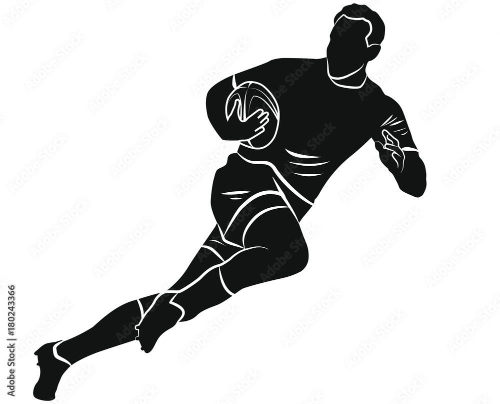 Rugbyman Stock Vector | Adobe Stock