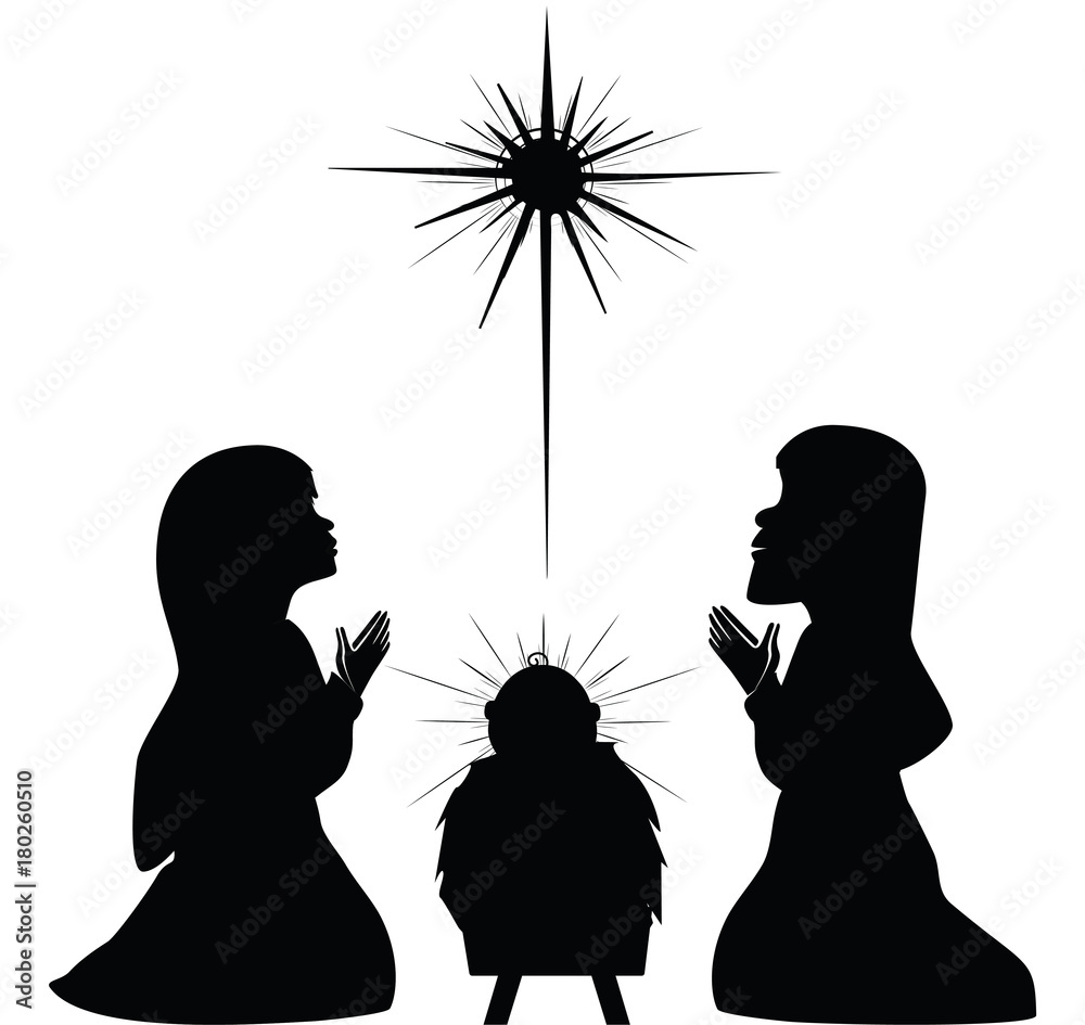 Baby Jesus Silhouette
