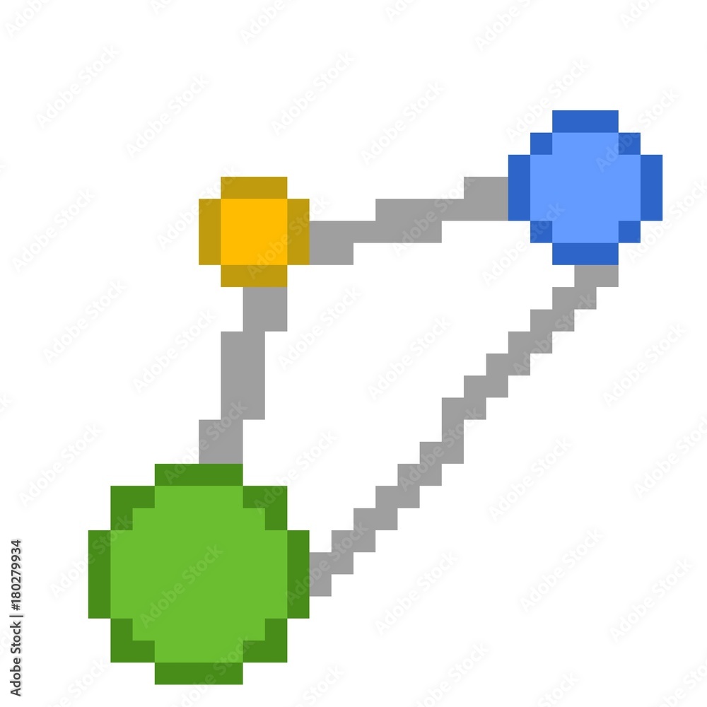 atom pixel art icon Stock Illustration | Adobe Stock