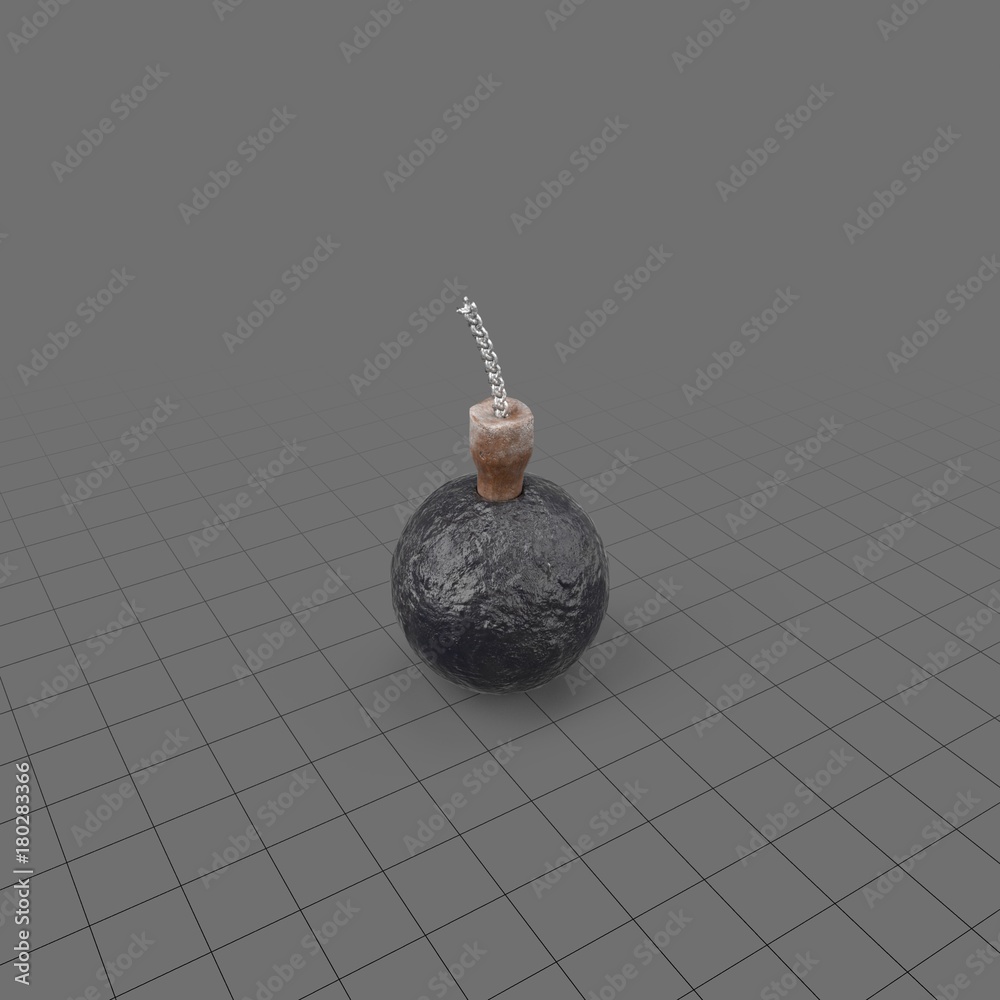 Unlit vintage bomb 1 Stock 3D asset | Adobe Stock