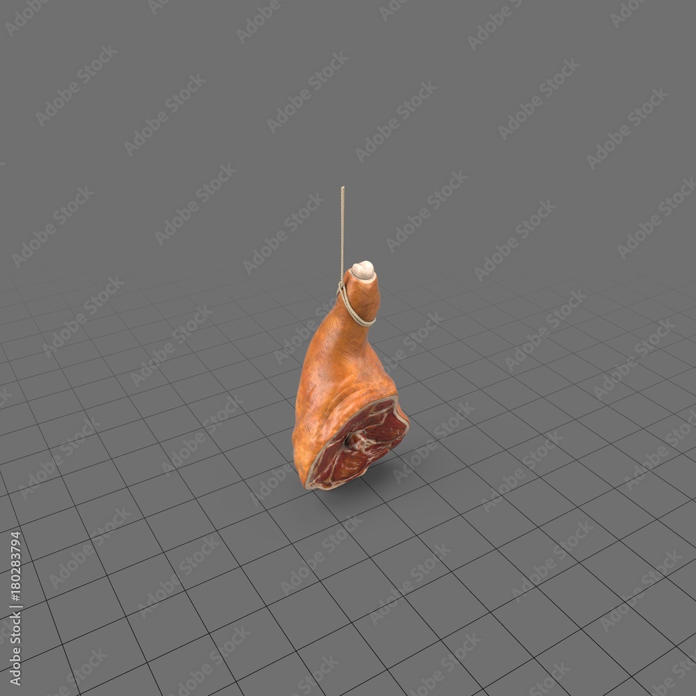 Ham hanging from cord 2 Stock 3D asset | Adobe Stock