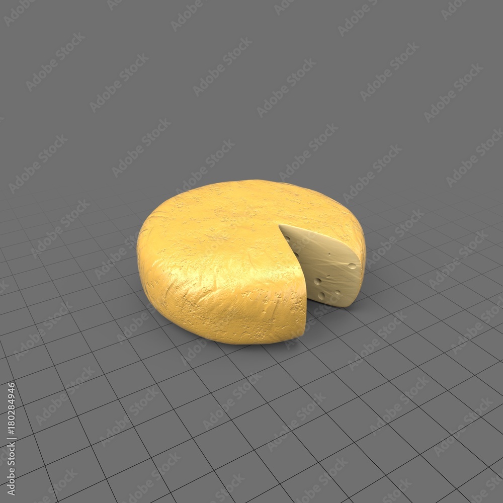 Sliced wheel of Swiss cheese Stock 3D asset | Adobe Stock