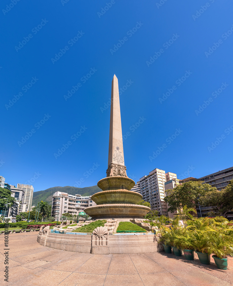 Panoramic view of Altamira's Obelisk on a sunny day with blue skies in ...