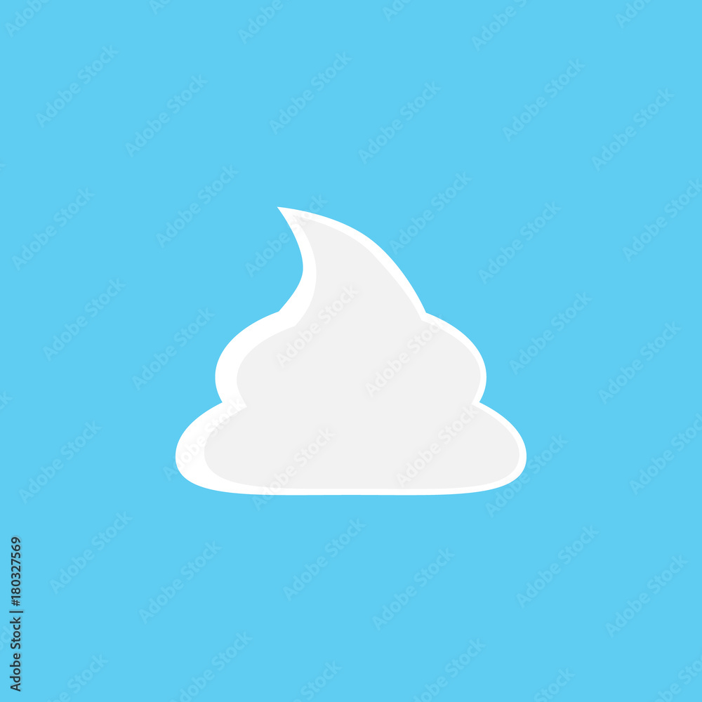 Whipped cream vector illustration, graphic icon, dollop of sweet ...
