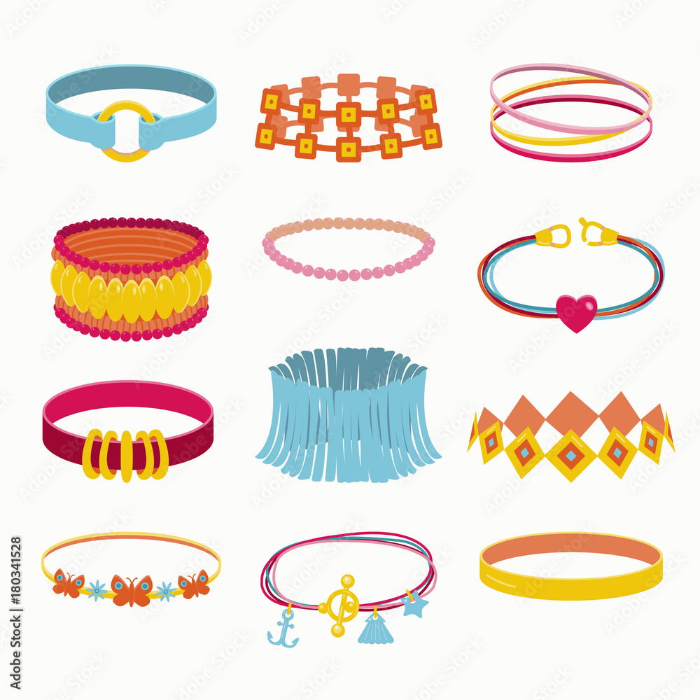 Vector collection of accessories Stock Vector | Adobe Stock
