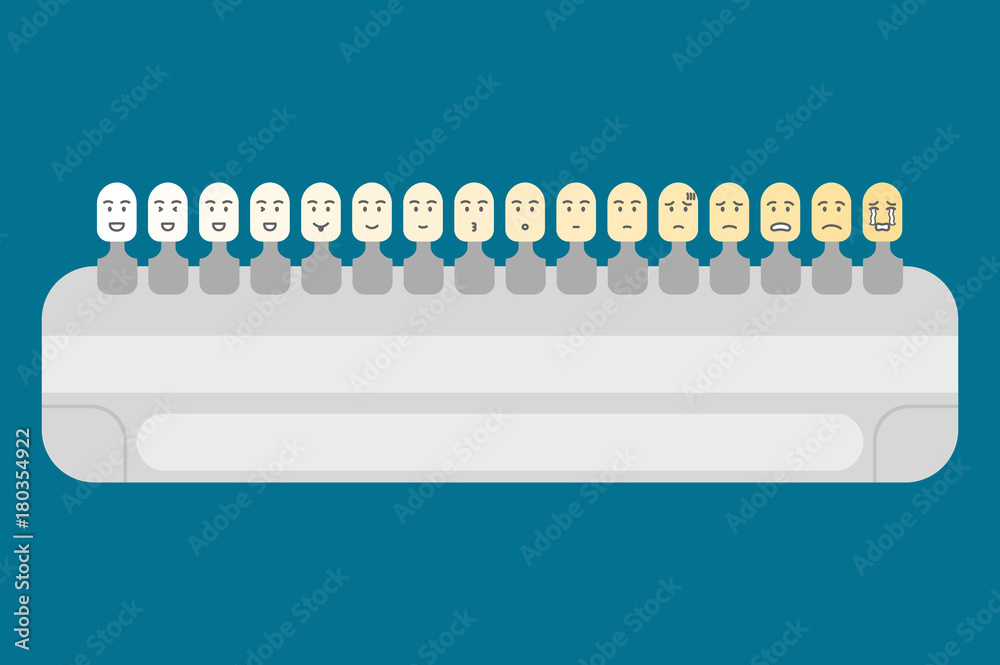 tooth whitening tool are different facial expressions, comparison of ...