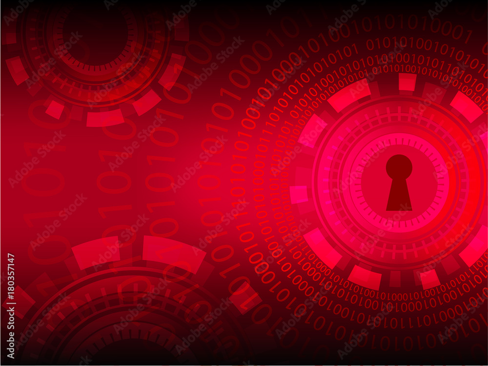 Cyber security red background Stock Illustration | Adobe Stock