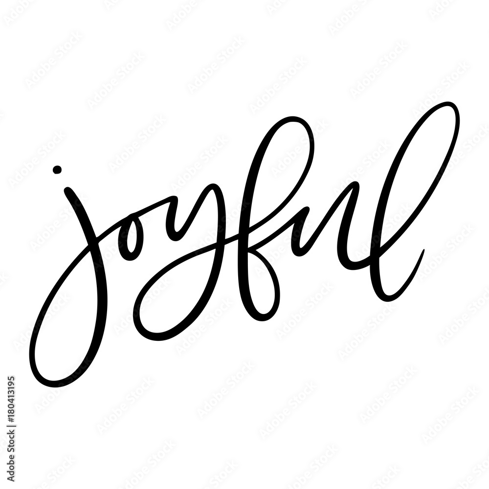 kbecca_vector_handlettering_brushlettered_joyful Stock Vector | Adobe Stock