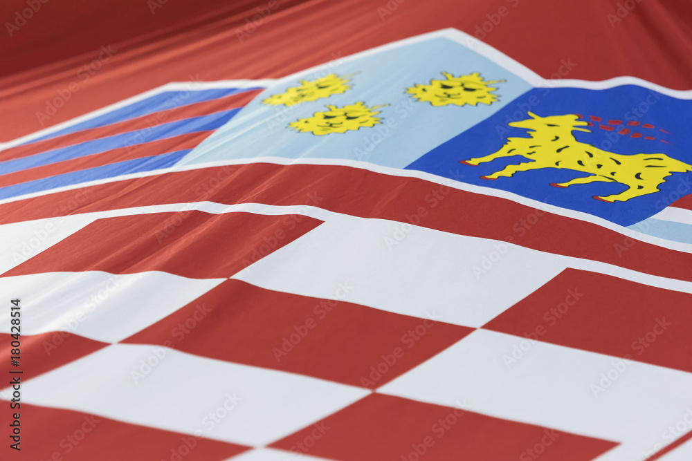 Croatian flag close up background Stock Photo | Adobe Stock