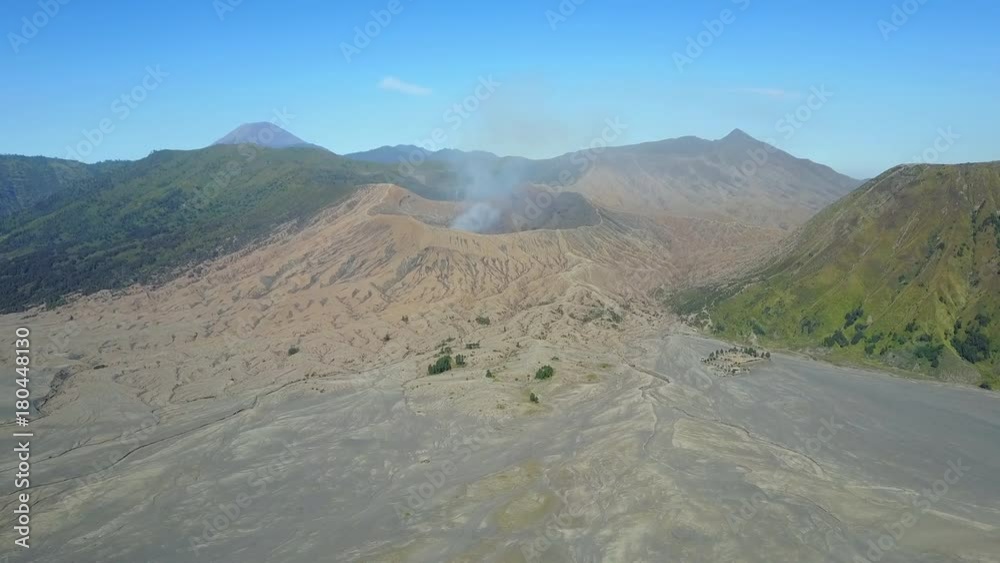 The famous active volcano at Java Island in Indonesia, Bromo mountain ...