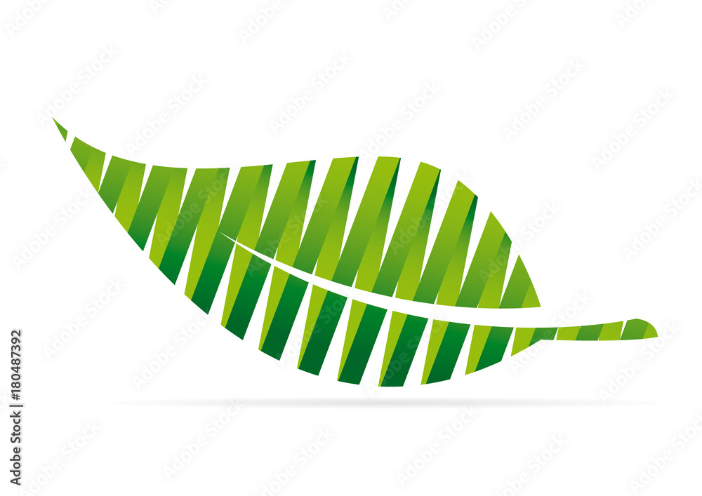 Simbolo Foglia Ecologia Stock Vector | Adobe Stock