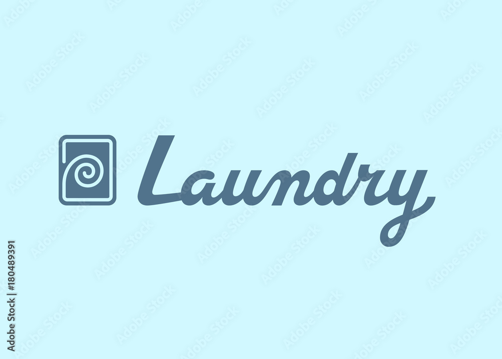 Laundry logo emblem design. Lettering Vector illustration. Stock Vector ...