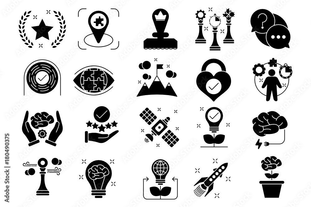 Career advancement icon collection Stock Vector | Adobe Stock