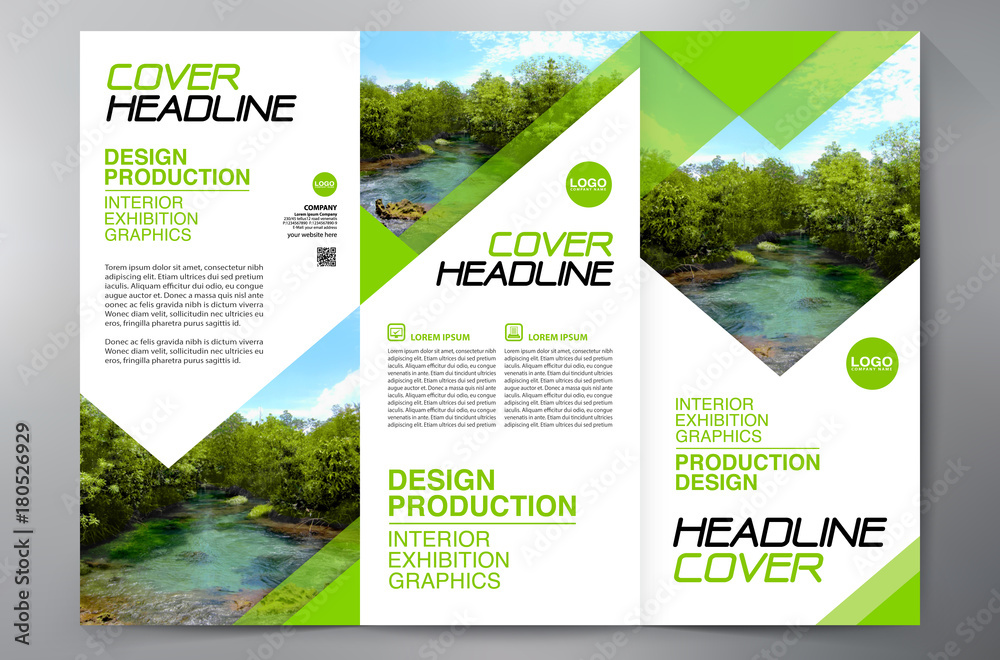 Brochure 3 fold flyer design a4 template. Stock Vector | Adobe Stock