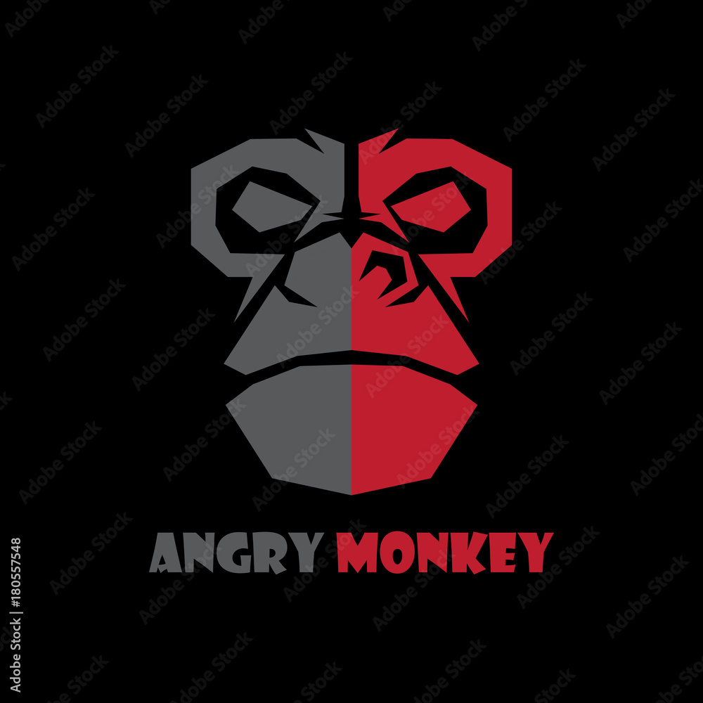angry monkey vector illustration Stock Vector | Adobe Stock