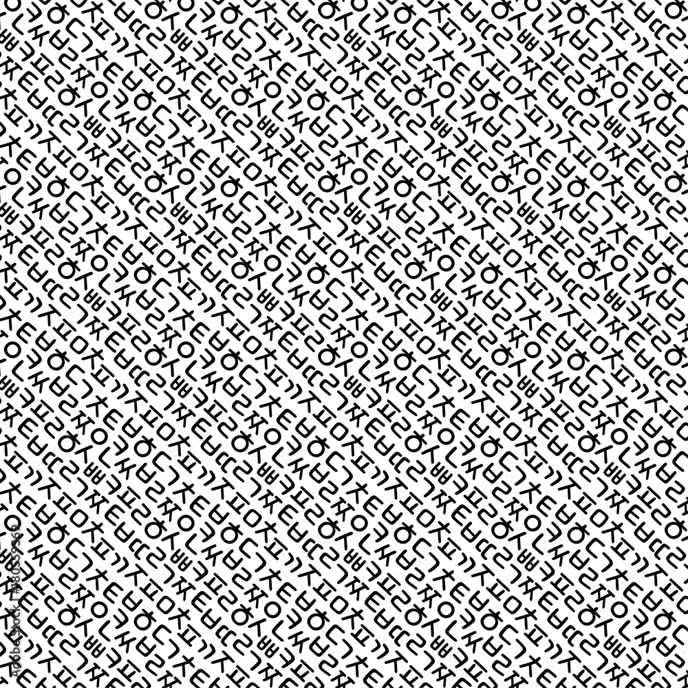 Korean Alphabet Letters Seamless Pattern Background, Vector ...