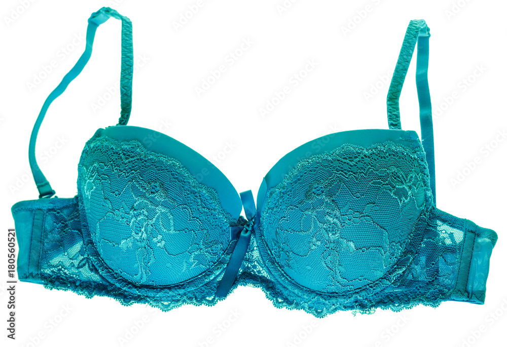 Blue silk bra Stock Photo | Adobe Stock