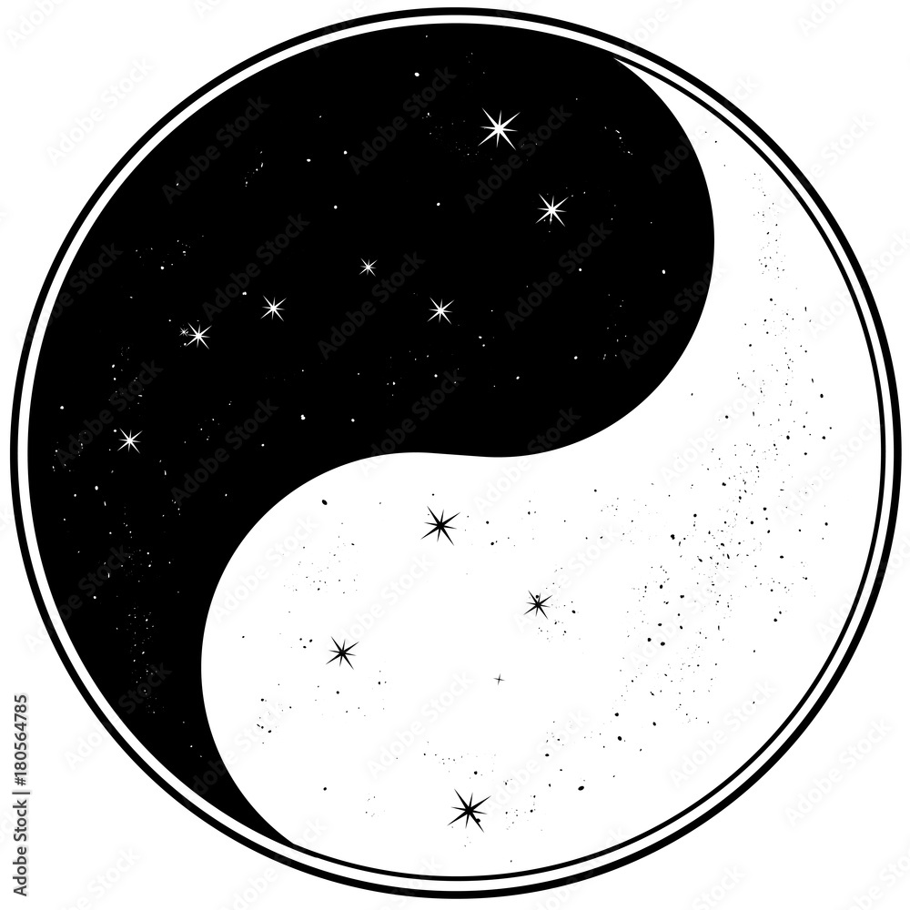yin yang with Big Dipper and Southern Cross Stock Vector | Adobe Stock