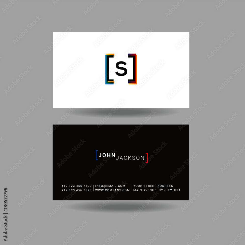 Letter S Logo with Business Card Template Vector. Stock Vector | Adobe ...