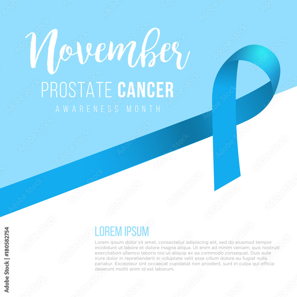 Prostate Cancer Blue Awareness Ribbon Background. Prostate cancer ...