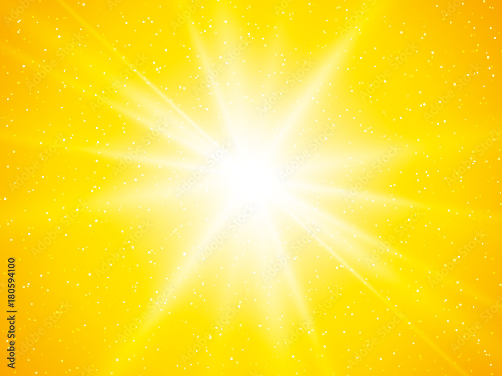 yellow sun rays and dots abstract background Stock Vector | Adobe Stock