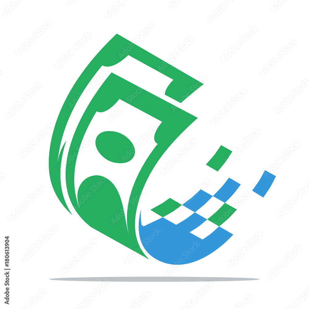 illustrations for digital money. Icon logo for digital business ...