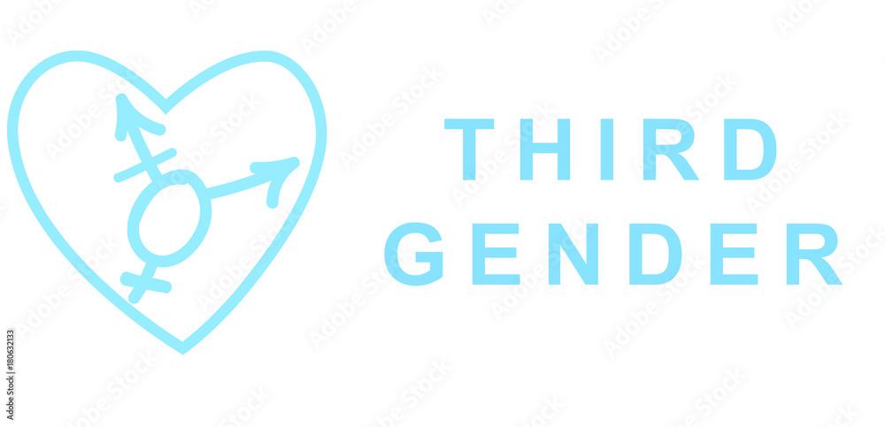 Intersex symbol with text: THIRD GENDER Stock Illustration | Adobe Stock