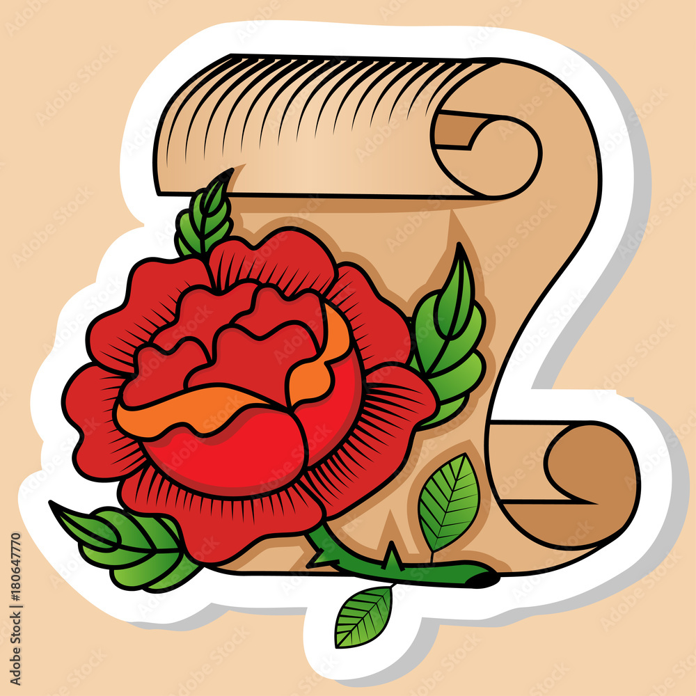 Traditional Tattoo Scroll