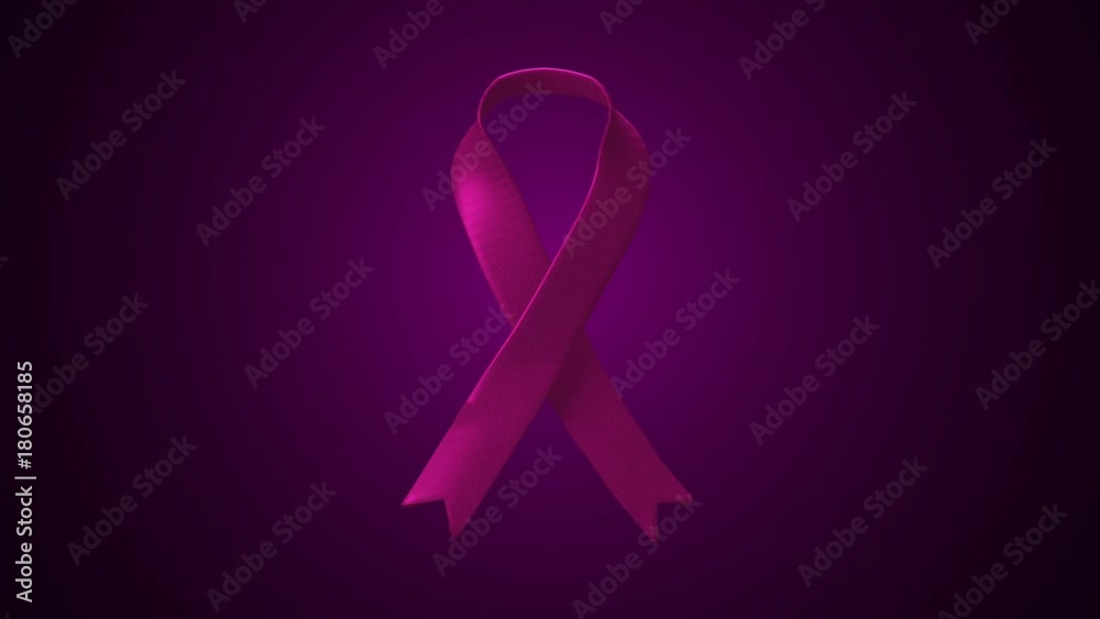 Vidéo Stock Animated Pink Ribbon from Side. an animated ribbon flows in ...