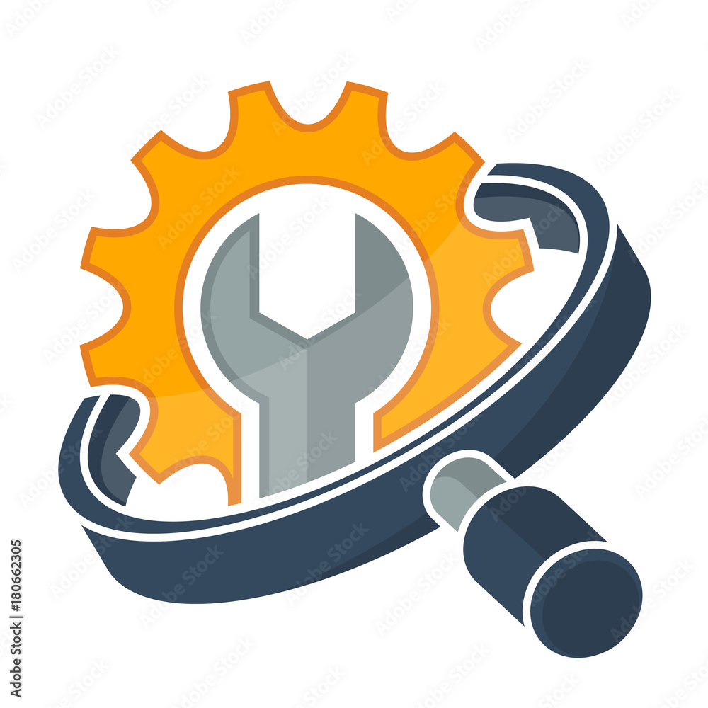 logo icons for mechanical business, setting, service, repair and ...