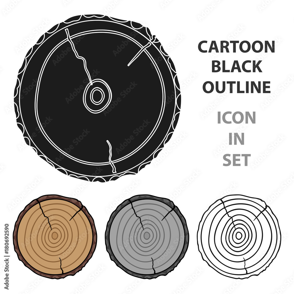 Cross section icon in cartoon style isolated on white background ...