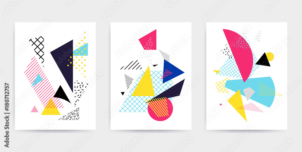 Bright colorful design set vector illustration Stock Vector | Adobe Stock