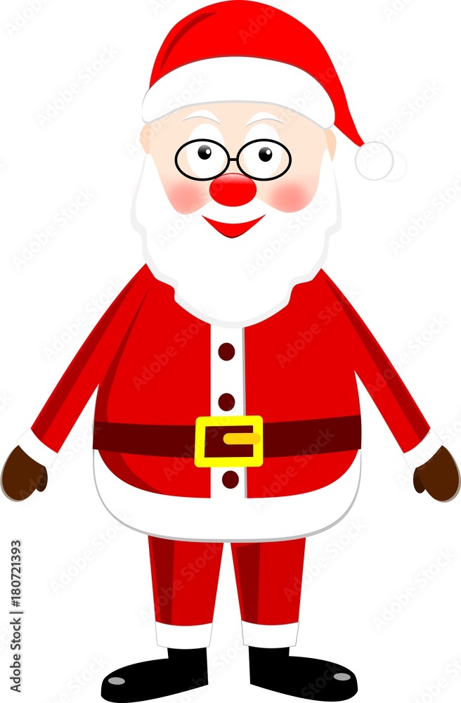cartoon santa claus on a white background Stock Vector | Adobe Stock
