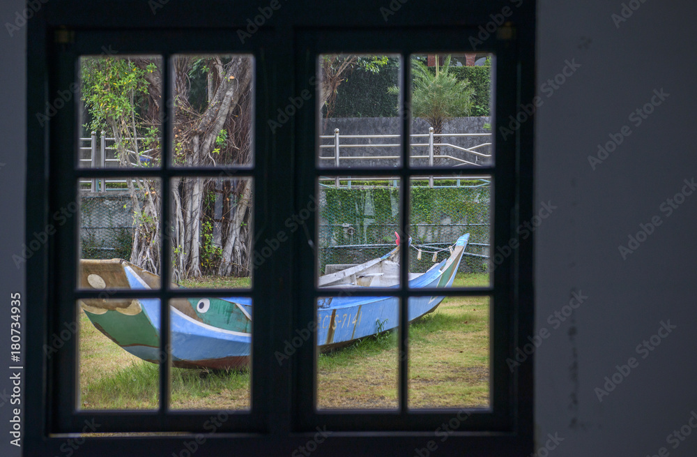 View trought window of the traditional fishing boat Stock Photo | Adobe ...