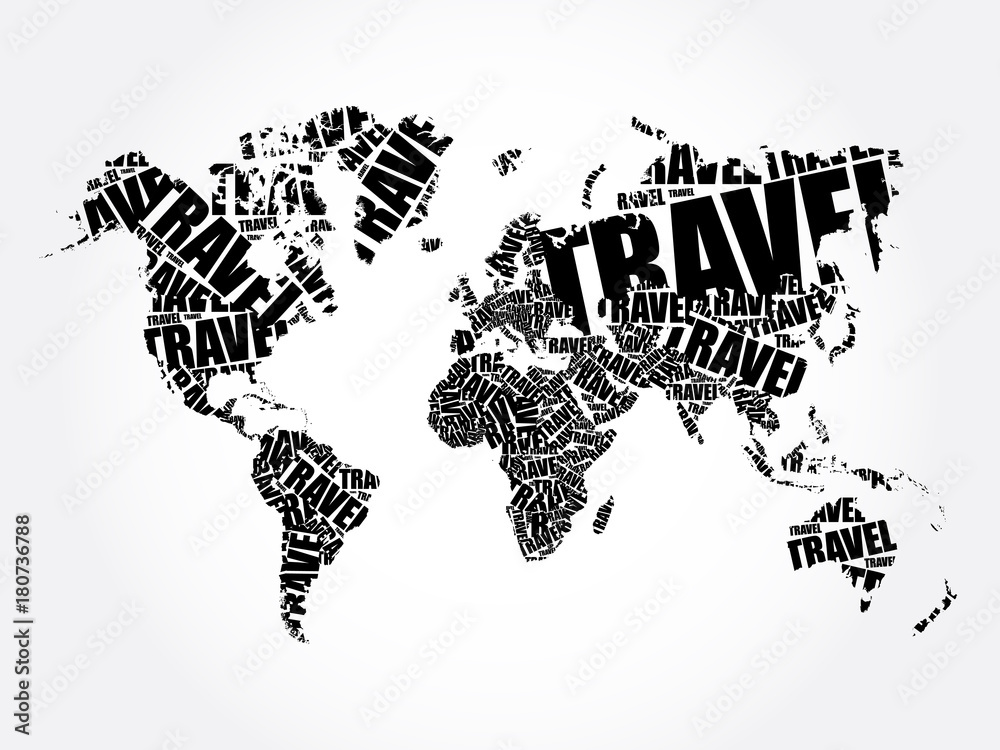 The Word Travel On A Map