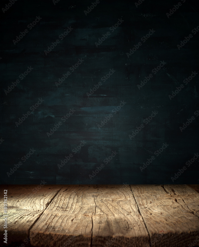 Dark Wooden Table Surface