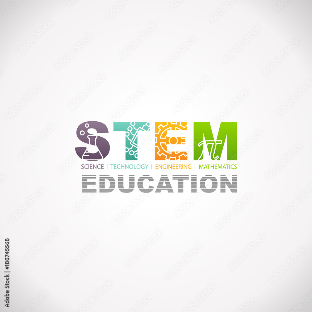 STEM Education Concept Logo. Science Technology Engineering Mathematics ...